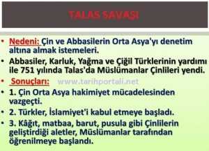 Talas Savaşının Nedenleri, Sonuçları ve Önemi – Tarih Portalı