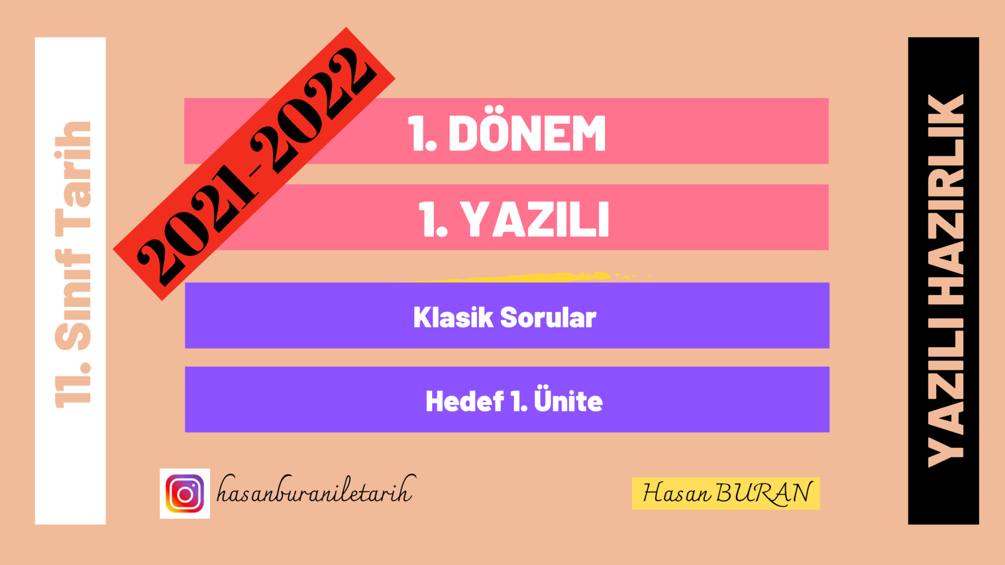 11. Sınıf Tarih Dersi 1. Dönem 1. Yazılı (Klasik Sorular) – Tarih Portalı